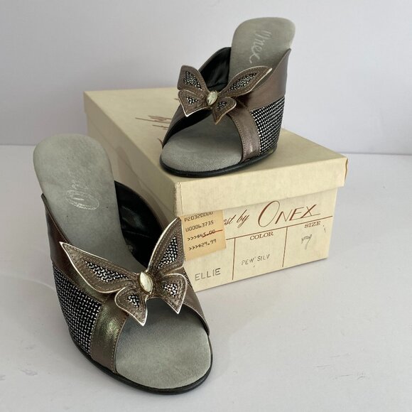 Onex | Shoes | Vintage Onex Ellie Butterfly Wedge Sandals Womens Us 7 ...